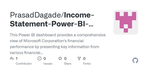 Github Prasaddagadeincome Statement Power Bi Dashboard This Power