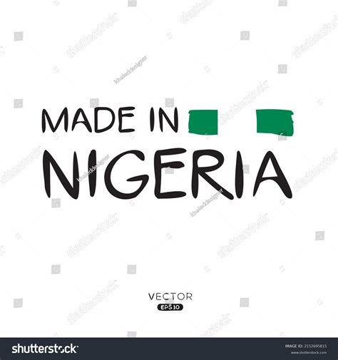Made Nigeria Vector Illustration Stock Vector Royalty Free 2152695815