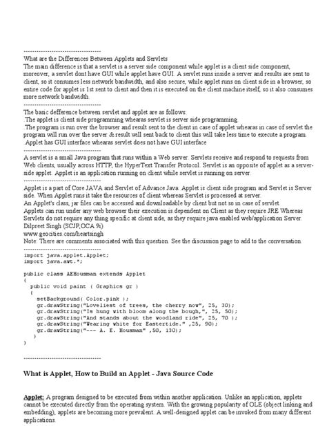 What Is Applet How To Build An Applet Java Source Code Pdf Java