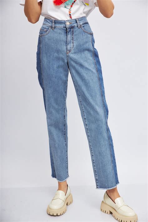 Marc Cain Джинсы с контрастными вставками купить по выгодной цене Корона мужская и женская