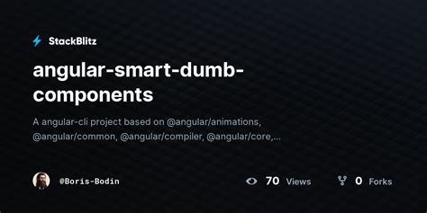 Angular Smart Dumb Components Stackblitz