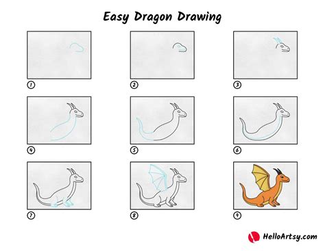 How To Draw Dragon Easy Step By Step