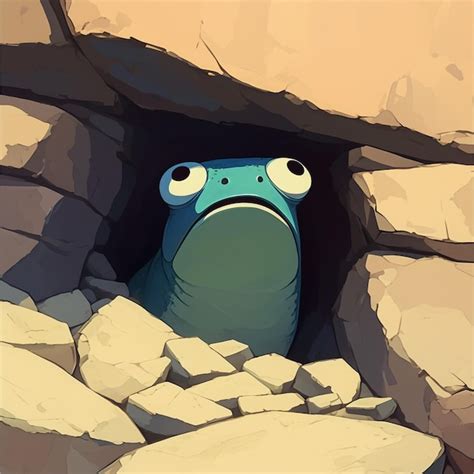 Moray Eel Hiding In Rocks Premium Ai Generated Vector