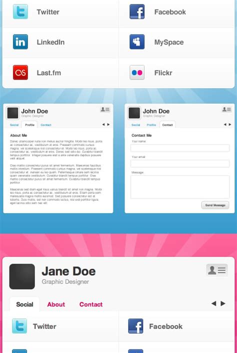 Colorful Vcard Html Template Wegraphics