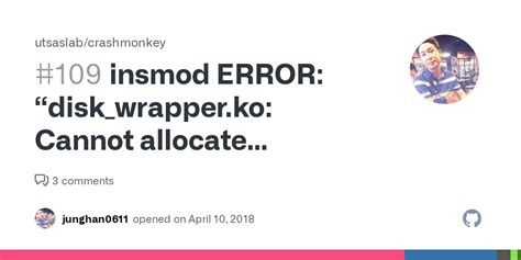 Insmod Error “diskwrapperko Cannot Allocate Memory” · Issue 109