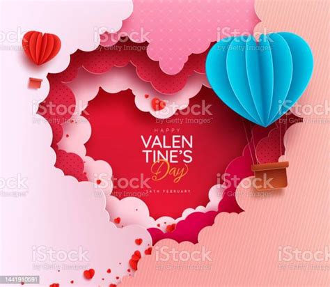 발렌타인 데이 심장 벡터 디자인입니다 하트 종이 컷 요소 장식과 함께 행복한 발렌타인 데이 텍스트 결혼식에 대한 스톡 벡터 아트 및 기타 이미지 Istock