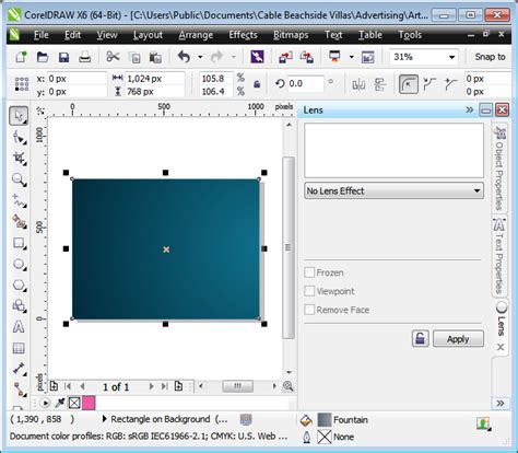 How To Find Lens Settings Coreldraw Graphics Suite X6 Coreldraw