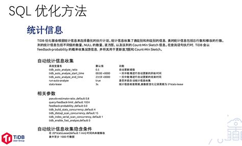 专栏 tidb 实战优化之 sql 常见问题与优化案例 tidb 社区