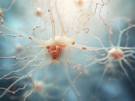 Close Up 3d Picture Of Single Brain Neuron Under Microscope Stock Image Image Of Frost Plant