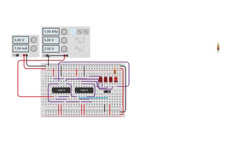 Circuit Design Contador Binario De 4 Bits Con Flip Flops Jk Tinkercad