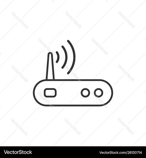 Wifi Router Icon In Flat Style Broadband On White Vector Image