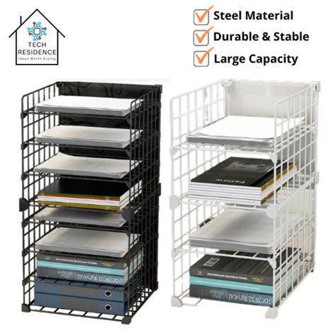 Techresidence A Paper Rack Multipurpose Paper Rack Multiple Layer Paper Rack Desk Organizer