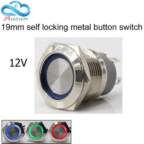 Metal Self Locking Push Button Switch 12v Voltage
