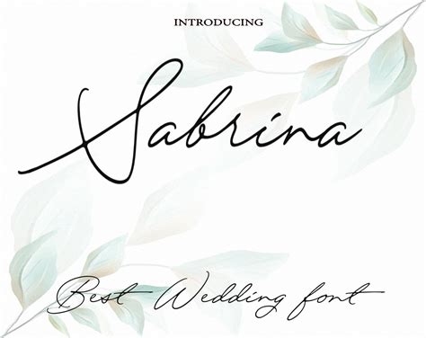 Elegant Wedding Digital Font Calligraphy Font Download Font Script