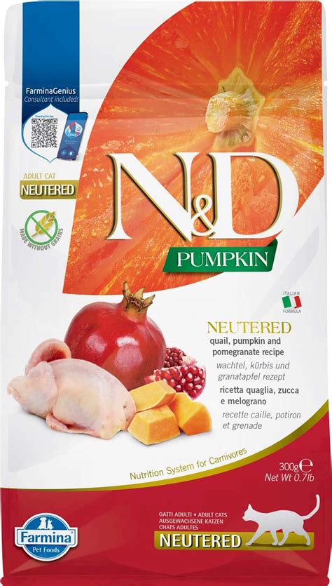 Farmina Nandd Pumpkin Quail Pomegranate Adult Neutered Cat Karma Dla
