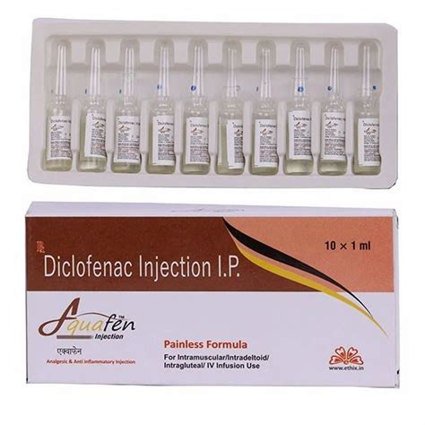 Diclofenac Injection I P 50 Mg At ₹ 28 Box In Parwanoo Id 26892696055