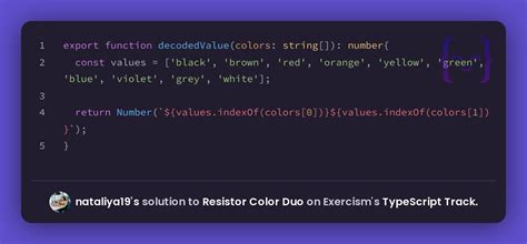 Nataliya19s Solution For Resistor Color Duo In Typescript On Exercism