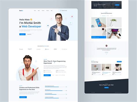 michel web developer personal portfolio ui design in 2024 personal