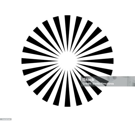 방사형 원 선 원형 방사 선 기하학적 요소 태양 별 광선 기호입니다 추상적인 기하학적 모양 디자인 요소 흰색 배경에 격리된 벡터 그림 곧은에 대한 스톡 벡터 아트 및 기타