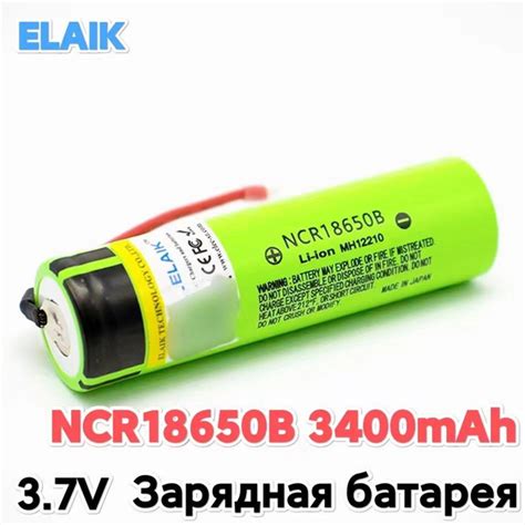 Elaik Аккумуляторная батарейка 18650, 3,7 В, 3400 мАч, 3 шт - купить с ...
