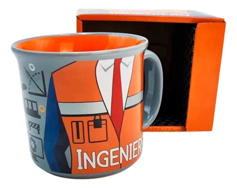 Taza Para Cafe Diseño Profesiones Porcelana 473 Ml O 16oz Gris