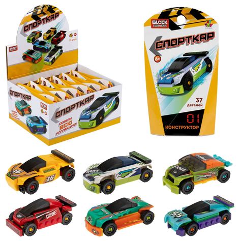 Игрушка-сюрприз 1TOY Blockformers конструктор Спорткар 3D конструктор ...