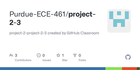GitHub Purdue ECE 461 Project 2 3 Project 2 Project 2 3 Created By GitHub Classroom