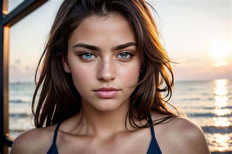 Premium Photo Sexy Girl Portrait Summer Time Summer Vibes