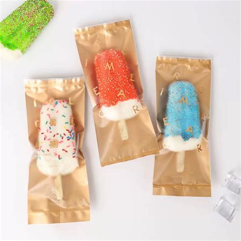China Customized Back Sealed Popsicle Packaging Bag Frozen Disposable