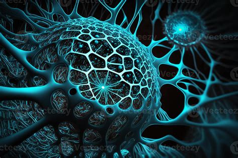 digital web abstract neural network cell structure fractal geometry