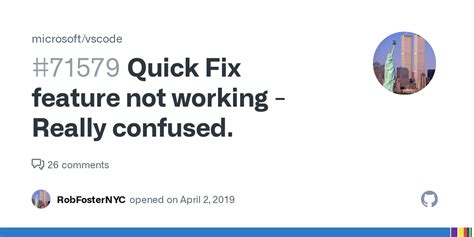 Quick Fix Feature Not Working Really Confused Issue Microsoft Vscode GitHub