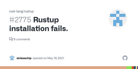 Rustup Installation Fails · Issue 2775 · Rust Langrustup · Github