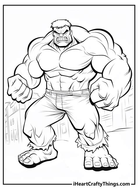 Free Hulk Face Coloring Pages Printable [2025]