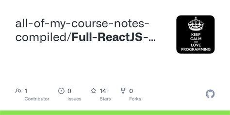 GitHub All Of My Course Notes Compiled Full ReactJS Course Code And Notes