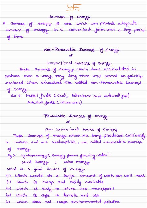 Sources Of Energy Class 10 Notes Studypur