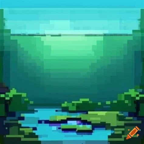 Pixel Art Of A Soft Water Pond On Craiyon