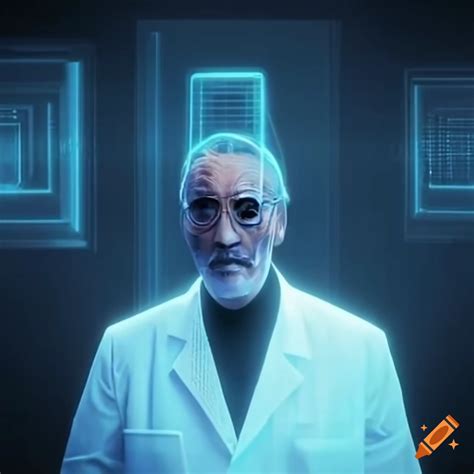Hologram Of Christopher Lee As A Scientist On Craiyon