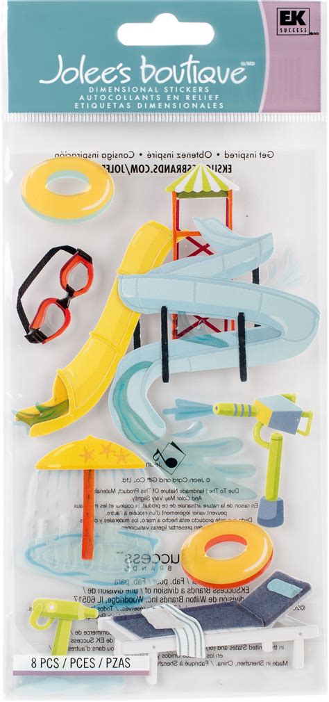 Jolees Boutique Dimensional Stickers Water Park Pk 3 Jolees