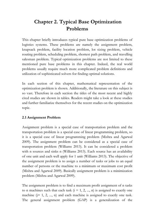 Pdf Chapter 2 Typical Base Optimization Problems