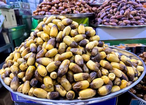 Fresh Dates On Display Likely In A Market Setting The Various Date