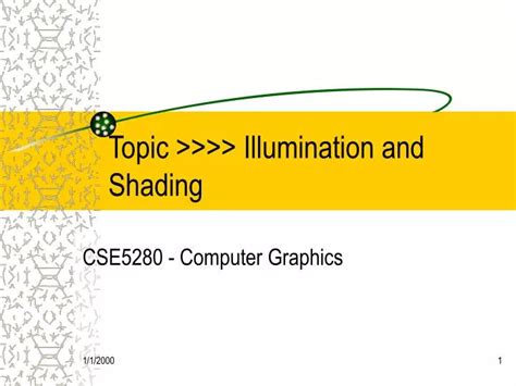 ppt topic illumination and shading powerpoint presentation id