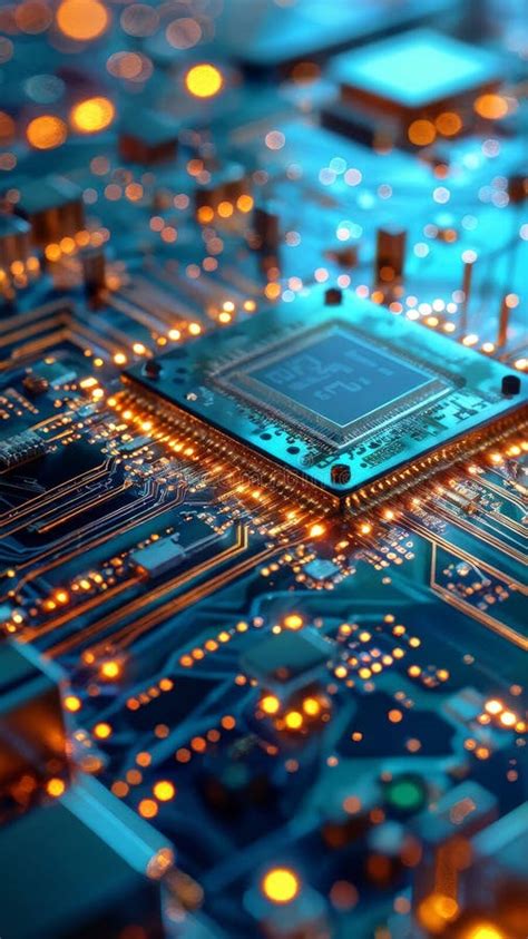 Abstract Background Of Circuit Board Stock Illustration Illustration