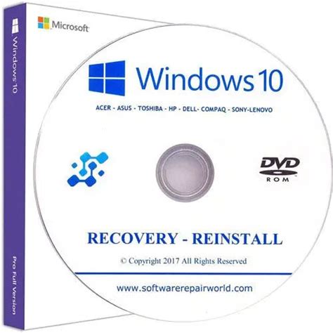 Windows 10 Professional 64 Bit Reinstall Fix Restore Recovery Dvd Disk Software Repair World