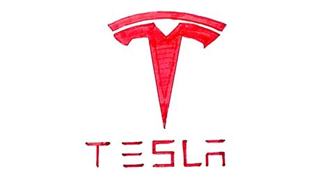 How To Draw The Tesla Logo Youtube