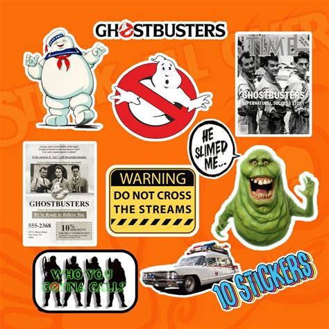 Ghostbusters Sticker Set Etsy