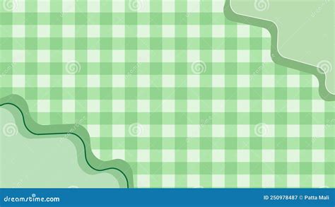Big Green Gingham Checkerboard Aesthetic Checkers Frame Background