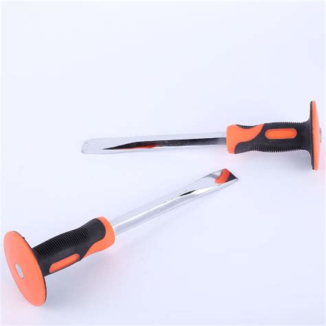 Flat Punch Chisel With Rubber Handle Chromed Chisel Chisel And Mortise Chisel