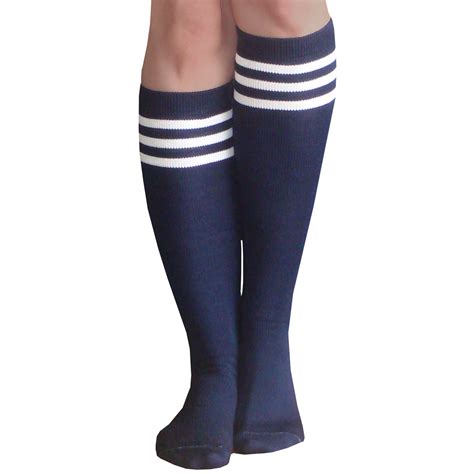 Navy Blue Knee High Boot Socks