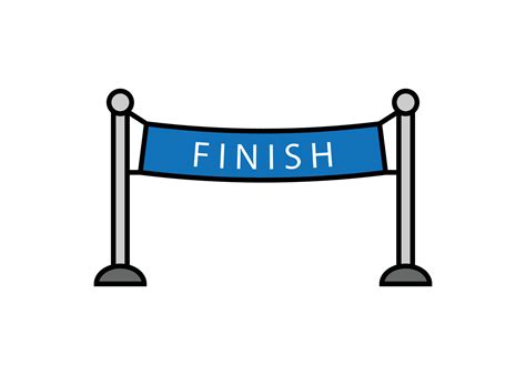 Finish Line Icon Logo Design Template Vector Isolated Illustration