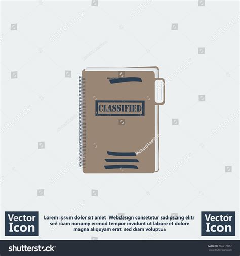 Flat Style Secret Folder Icon Stock Vector Royalty Free 266215877 Shutterstock